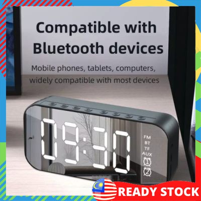 3in1 Bluetooth Music Player Portable Speaker Radio LED Digital Clock ...