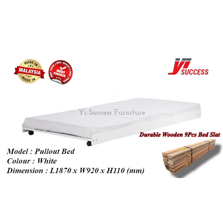 Yi Success Quality Pullout Bed / Solid Wood Pullout Bed / Kayu Pullout ...