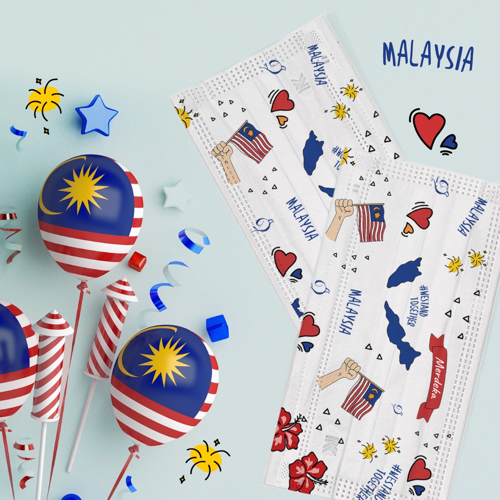 LIMITED EDITION Merdeka Adult's 3PLY Disposable Face Mask (30pcs ...