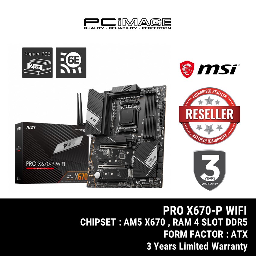 MSI PRO X670-P WIFI / X670 WIFI AM5 AMD MOTHERBOARD | Shopee Malaysia