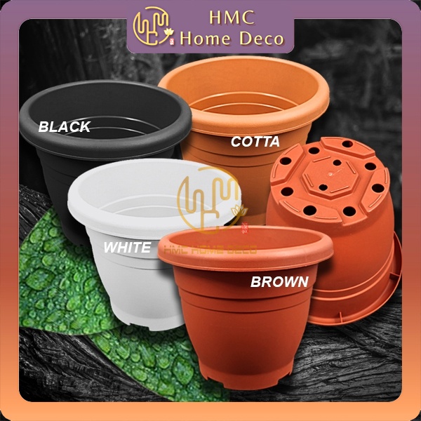 HMC DIAMETER 26 CM OCTO PLASTIC FLOWER POT 260 GARDENING DECO TOOLS ...