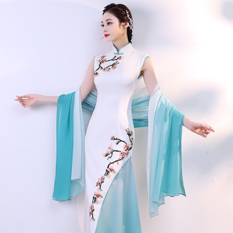Performance dress Chinse style modern elegant maxi dress/CHEONGSAM ...