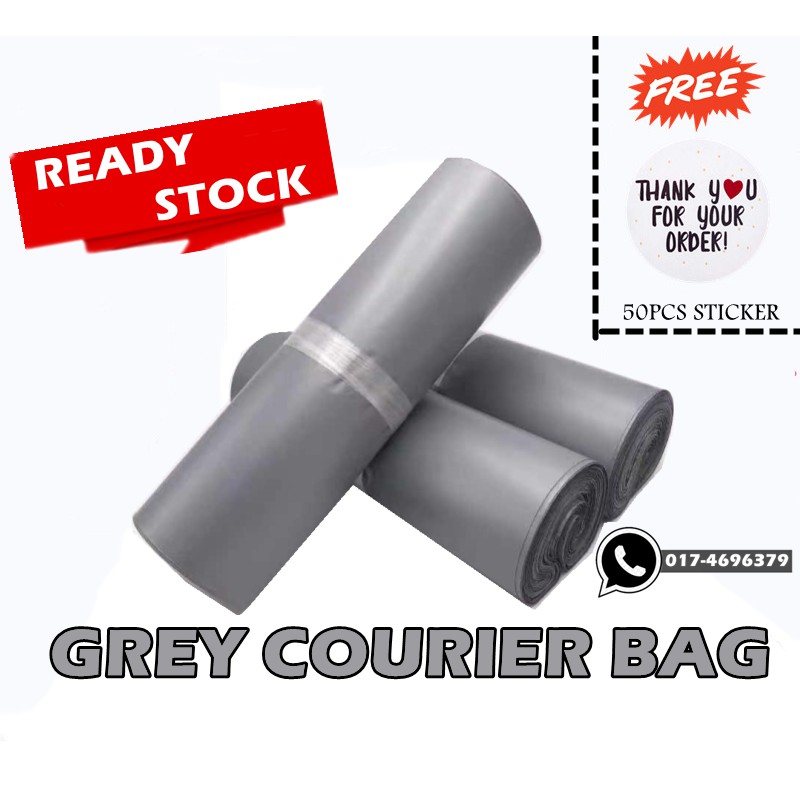 SayHi Grey Courier Bag Black Courier Bag Parcel Bag Plastic Bag Flyer ...