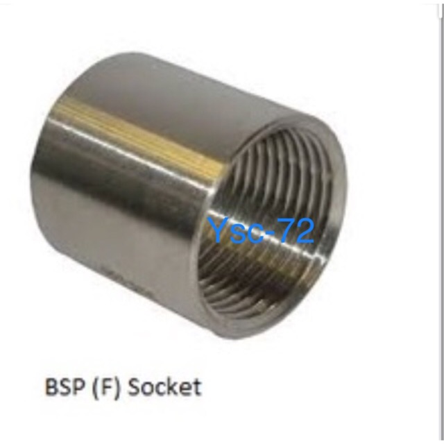 STAINLESS STEEL SS304 FITTING EQUAL SOCKET 1/8'' ~ 1'' BSPT THREAD ...