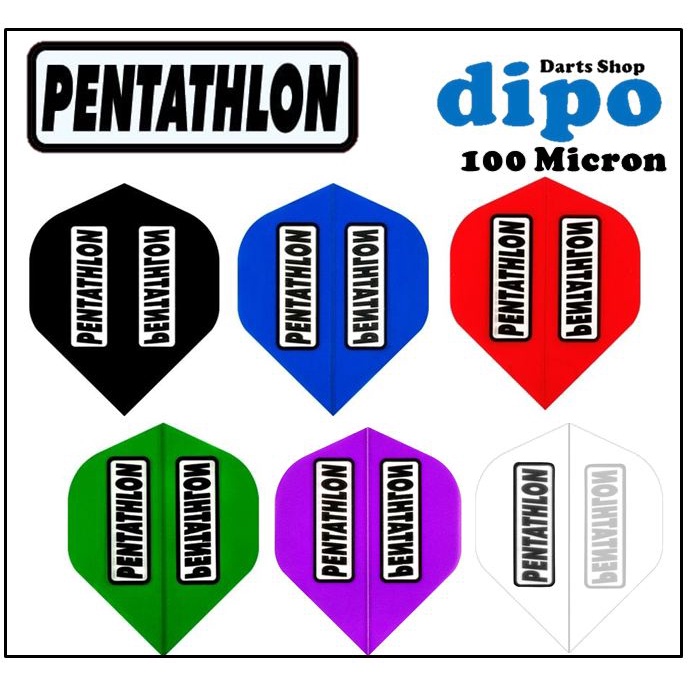 PENTATHLON Dart flight - Standard Extra Strong 100 Micron Flights ...