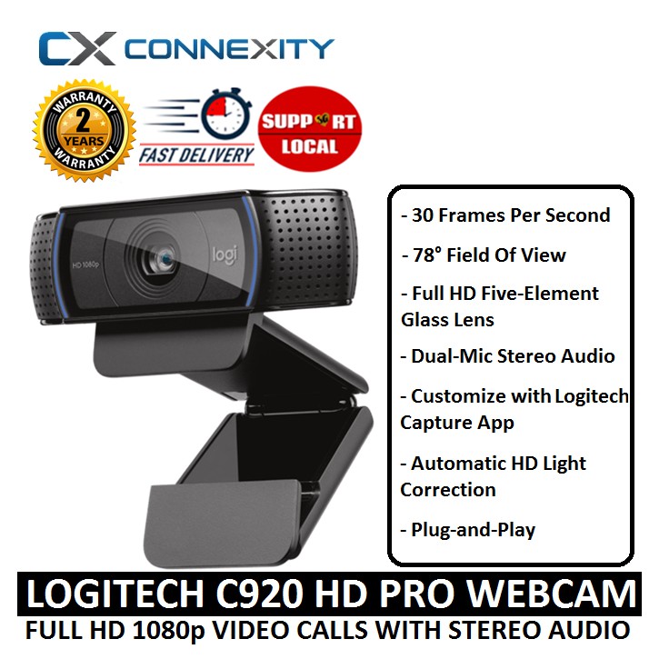 Logitech C920 PRO HD Webcam l Webcam 1080p Full HD with Mic l Logitech ...