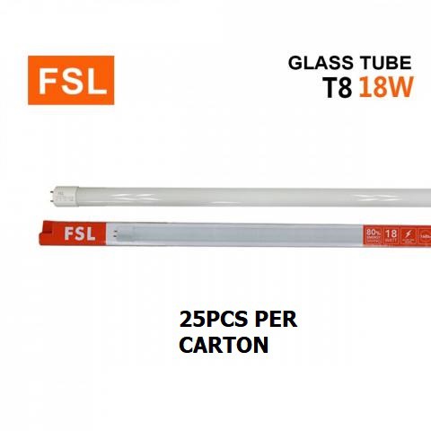 FSL T8 LED TUBE 4FT 3000K/4000K/6500K (25PCS PER BOX) | Shopee Malaysia