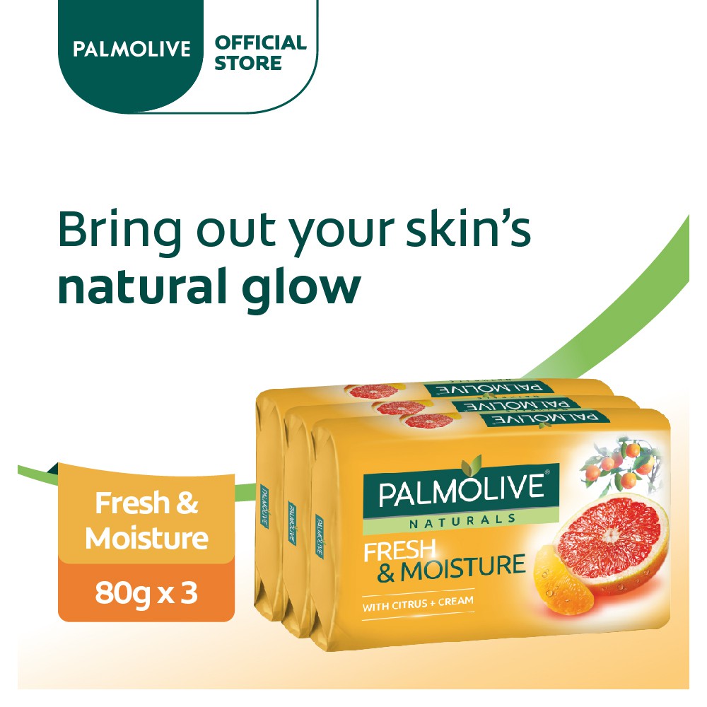 Palmolive Fresh & Moisture Bar Soap 80g x 3 | Shopee Malaysia