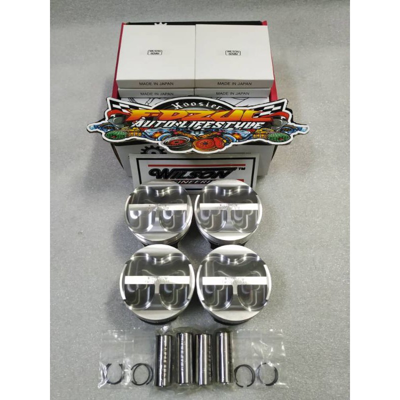 Wilson Engineering Piston Kits Mitsubishi 4G93 High Compression Mivec ...