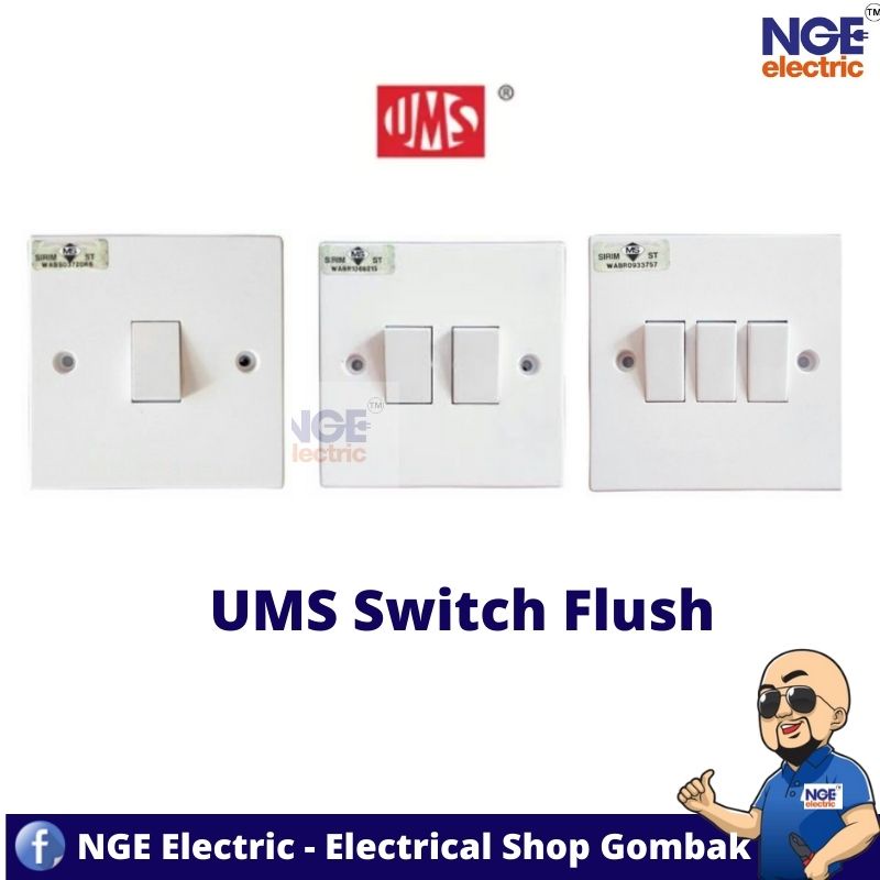 UMS SWITCH Bakelite(TAHAN PANAS) switch Plug socket SIRIM | Shopee Malaysia