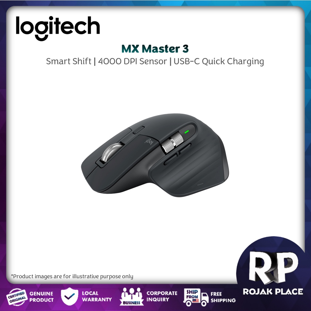 Logitech MX Master 3S Advanced 2.4 GHz Wireless Mouse With MagSpeed ...