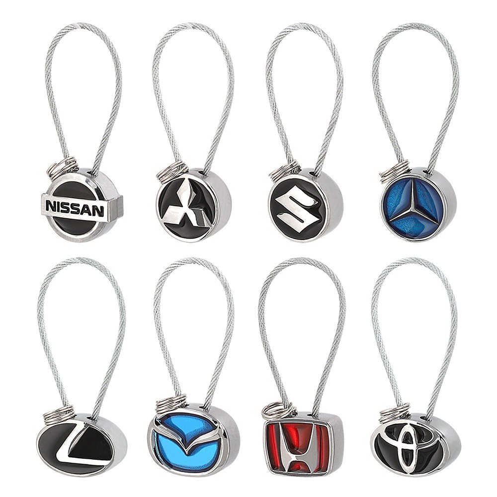 Steel Metal Key Chain HONDA TOYOTA BMW Suzuki Mitsubishi Car Logo Car ...