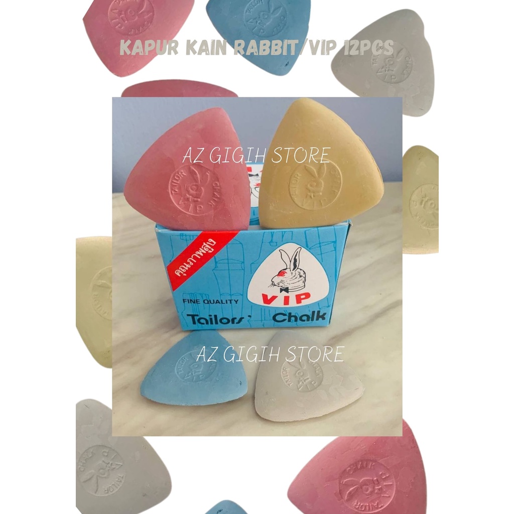 Kapur VIP/ VIP Tailor Chalk/ Kapur kain Rabbit/ Kapur Jahit Thailand ...