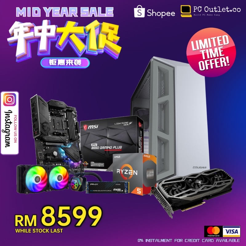 PCOUTLET 5600X RTX3070Ti GAMING PC | Shopee Malaysia