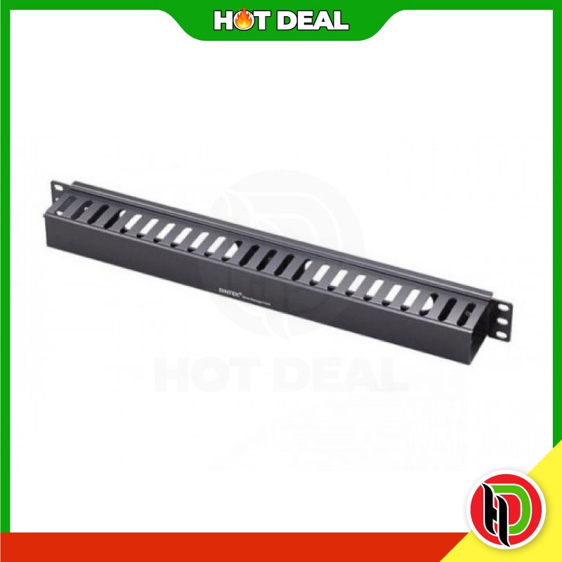 Hotdeal Dintek 19" 1U Cable Management Panel, w/ Front Wiring Duct Wire ...