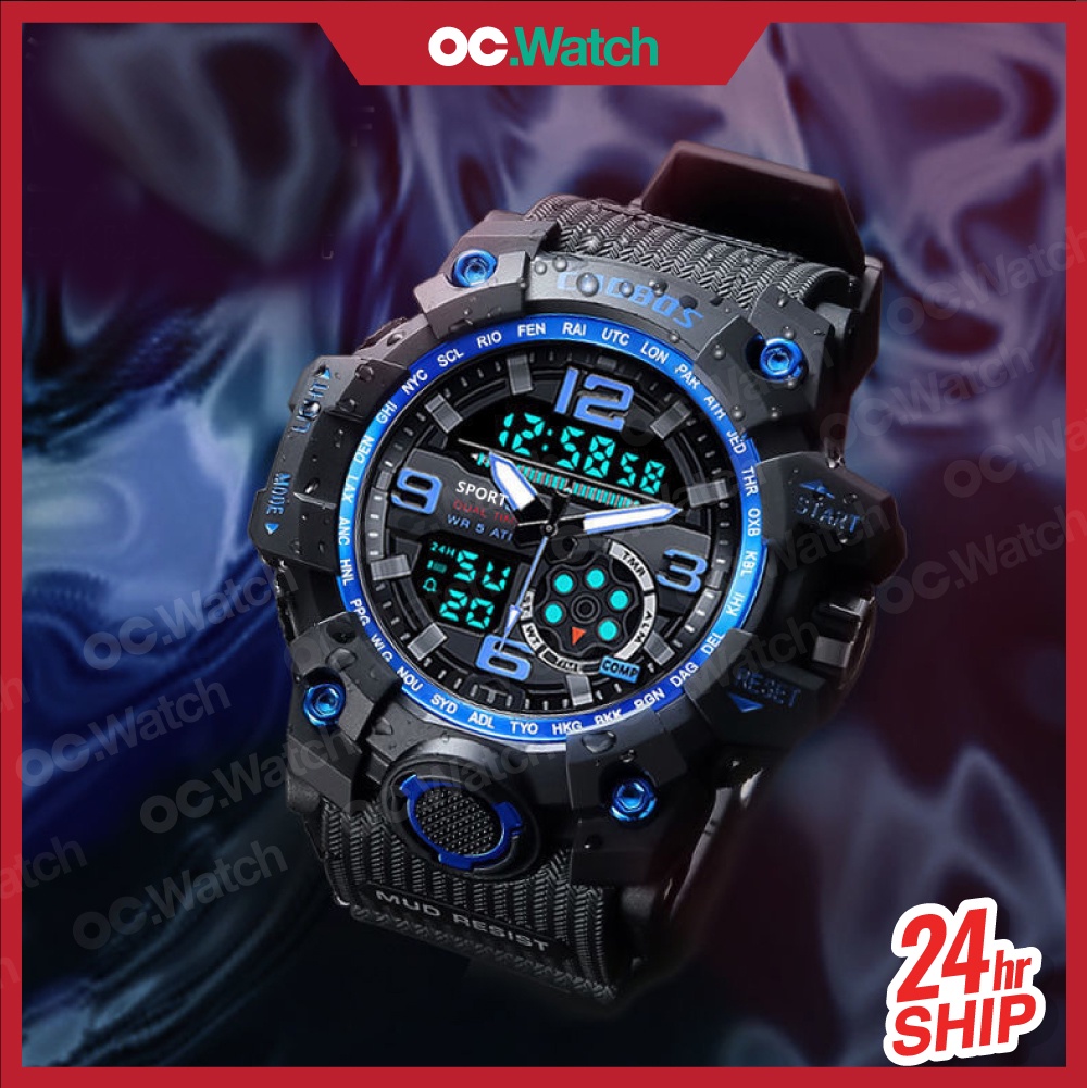 Digital Analog Jam Tangan Lelaki Sport Watch Men Water Resist Original ...