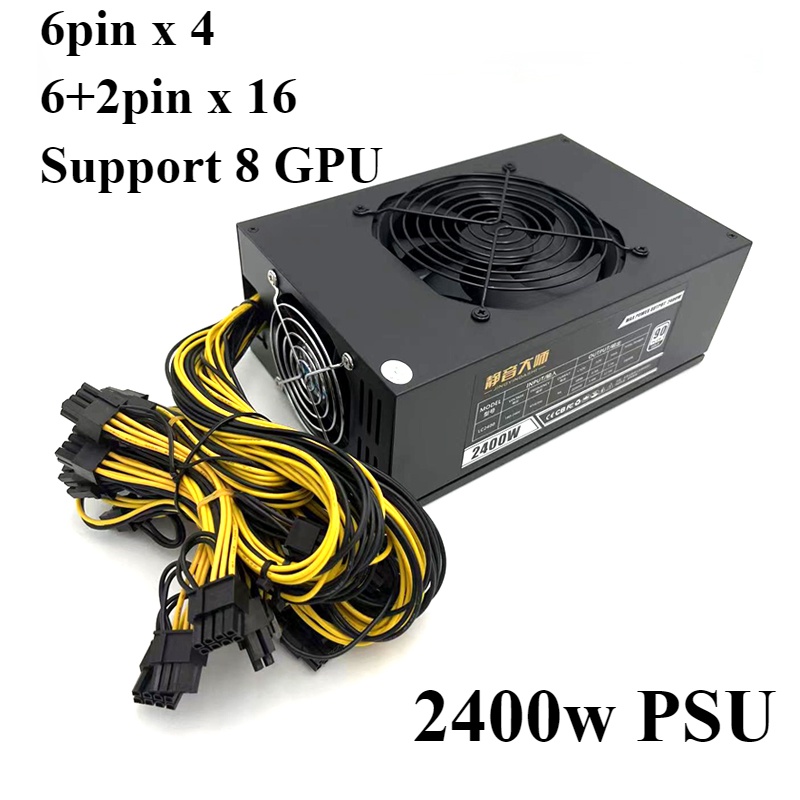 (23) PSU Power Supply 2400W Single Channel 8 Card for Mining | Shopee Malaysia