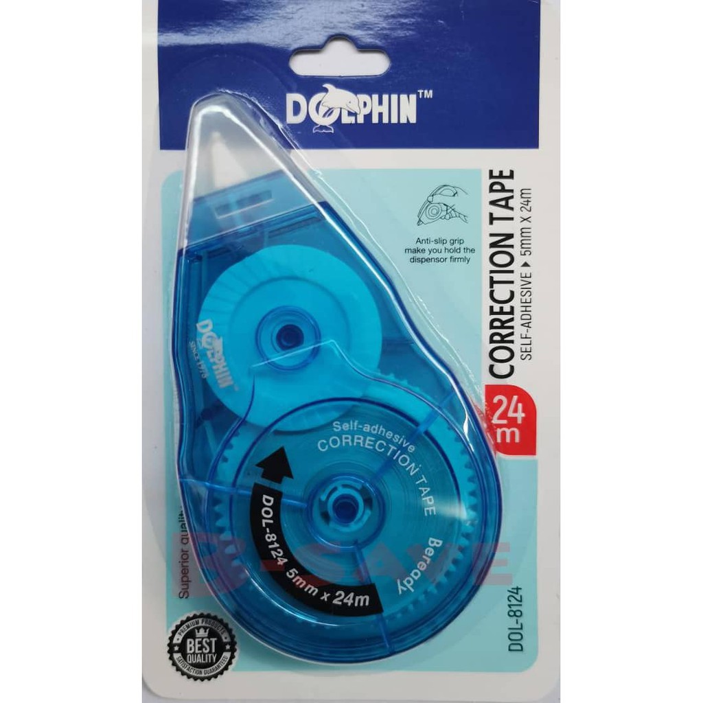 Dolphin Correction Tape 24meter DOL-8124 (24meter) | Shopee Malaysia