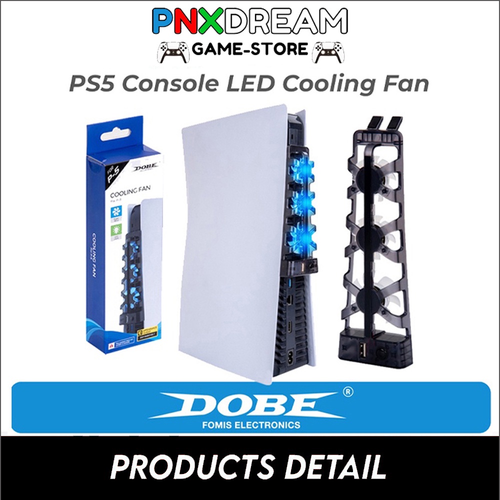 🇲🇾 DOBE PS5 Fat Slim Cooling Fan Three Hight Speed Fan With Blue LED Lightning Effect TP5-1523 ...
