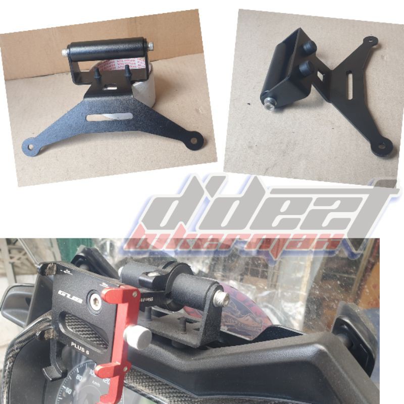 HP Yamaha Xmax Mobile Phone GPS Holder Bracket (3mm Thickness) | Shopee ...