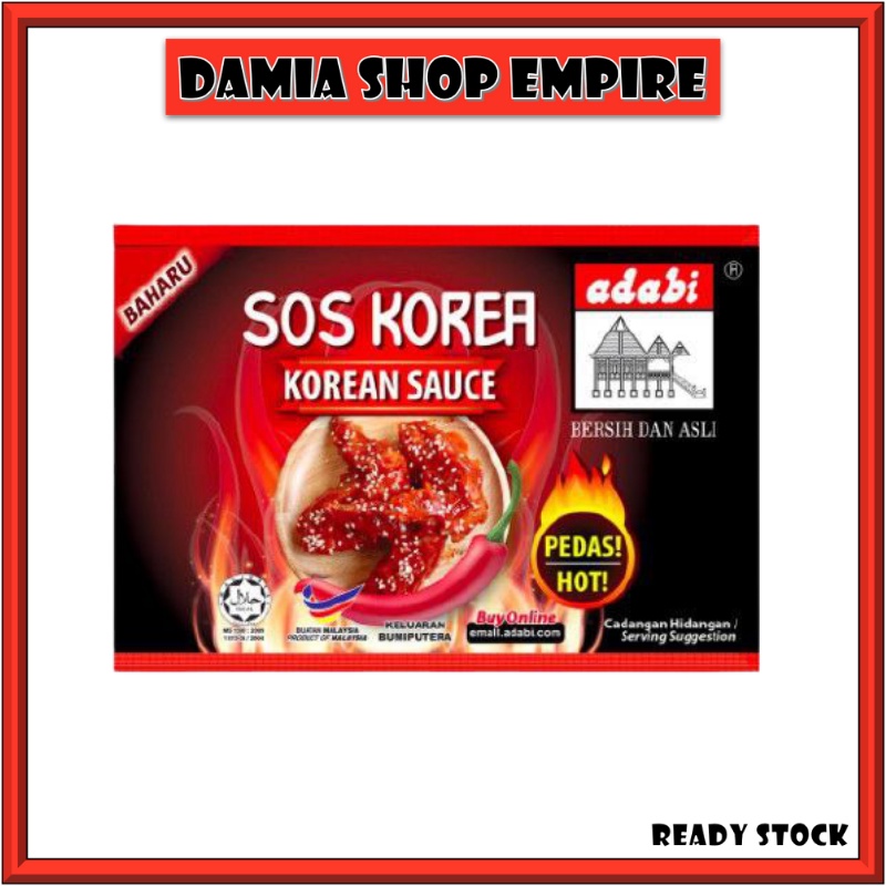 ADABI KOREAN SAUCE 60G | SOS KOREA PAKET ADABI | SOS KOREA PEDAS PACKET ...
