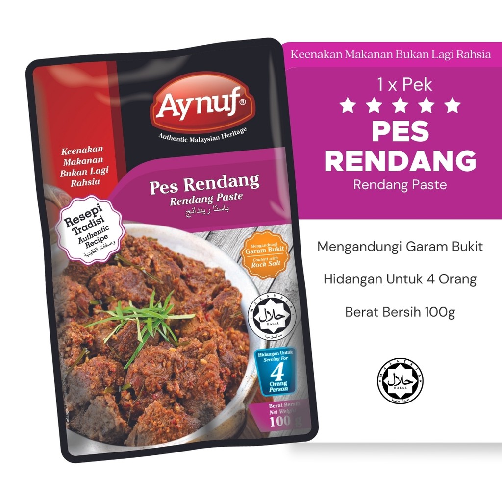 Pes Rendang Aynuf - Cooking Paste Perencah Masak Masakan Rempah Cepat ...