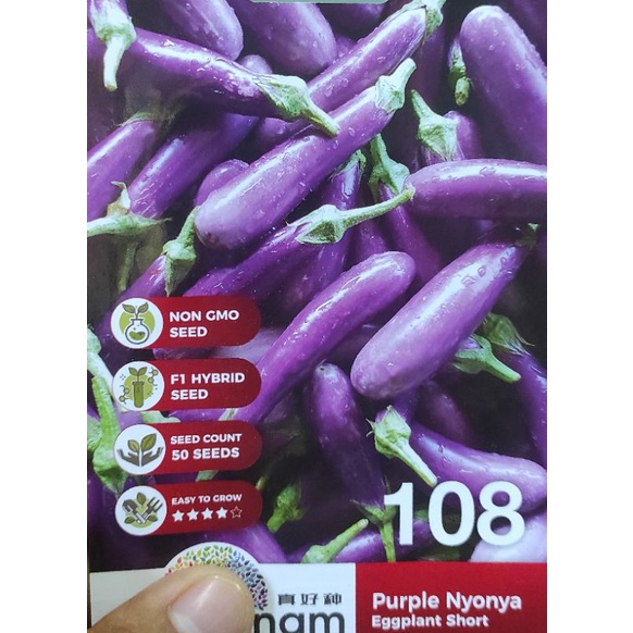 Benih Terung Purple Mutiara/Pendek F1 Hybrid (50biji) | Shopee Malaysia