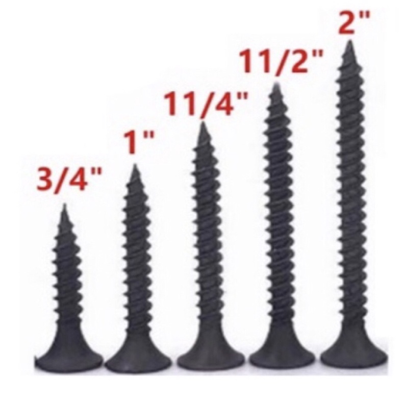 Black Drywall Screw #6/ Skru Kayu / Skru Tajam / Skru Hitam | Shopee ...