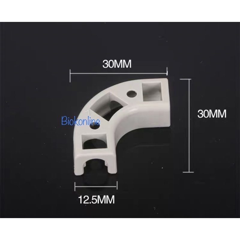 💥1/4" PE Hose Tubing Pipe Flow Bend Clip 90 Degree Fixing Clamp Tube ...