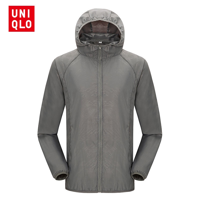 Uniqlo Waterproof Jacket Men Skin Clothing Thin Hooded Sun Protection ...