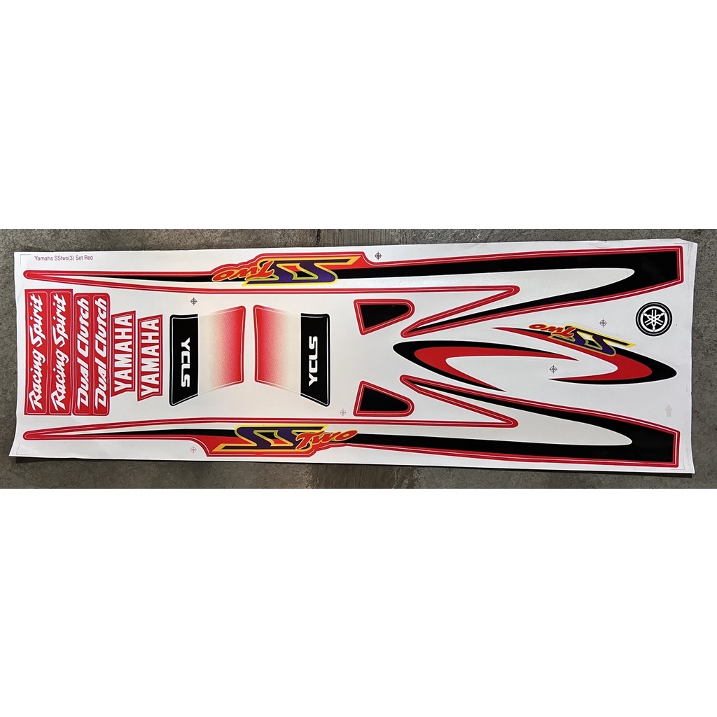 YAMAHA Y110 SS2 SS 2 BODY STRIPE (3) SS TWO SS 2 SPORT 110SS2 STICKER ...