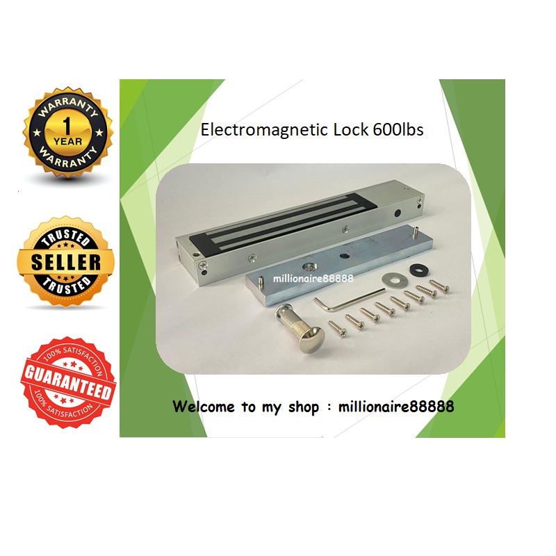 Electromagnetic Lock EM Lock 600lbs Magnet Door Lock without LED (EM600 ...