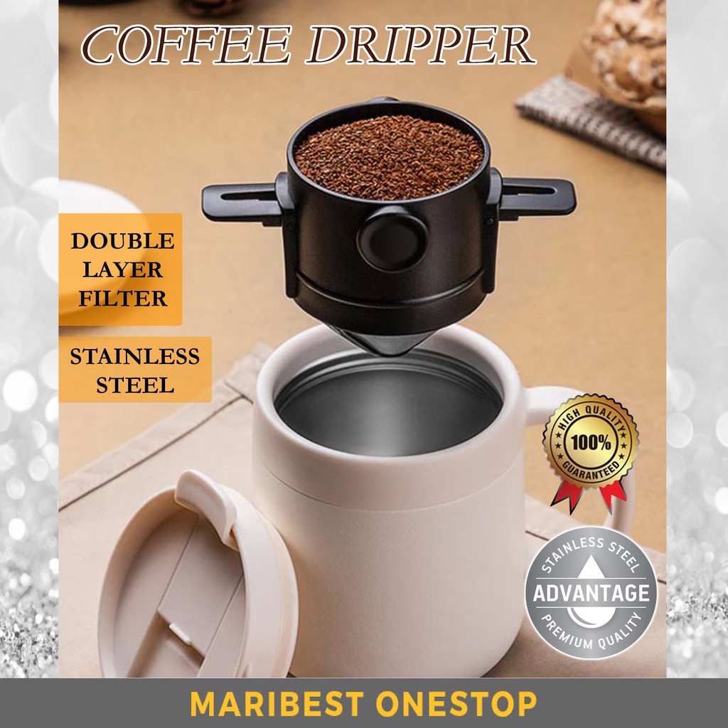 COFFEE FILTER Stainless Steel Reusable Portable Coffee Filter Cup ...