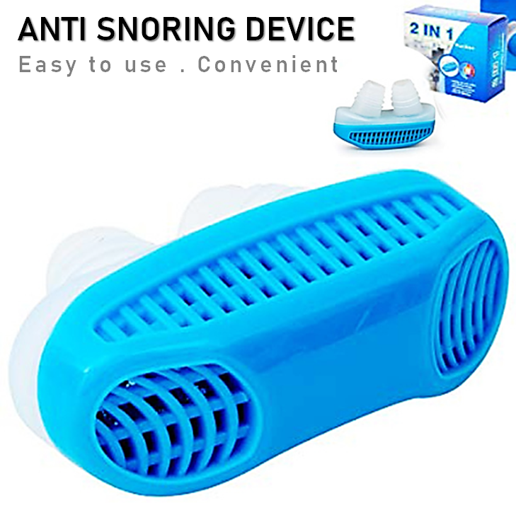 2 IN 1 Anti Snoring & Air Purifier Relieve Nasal Congestion Nose Clip ...