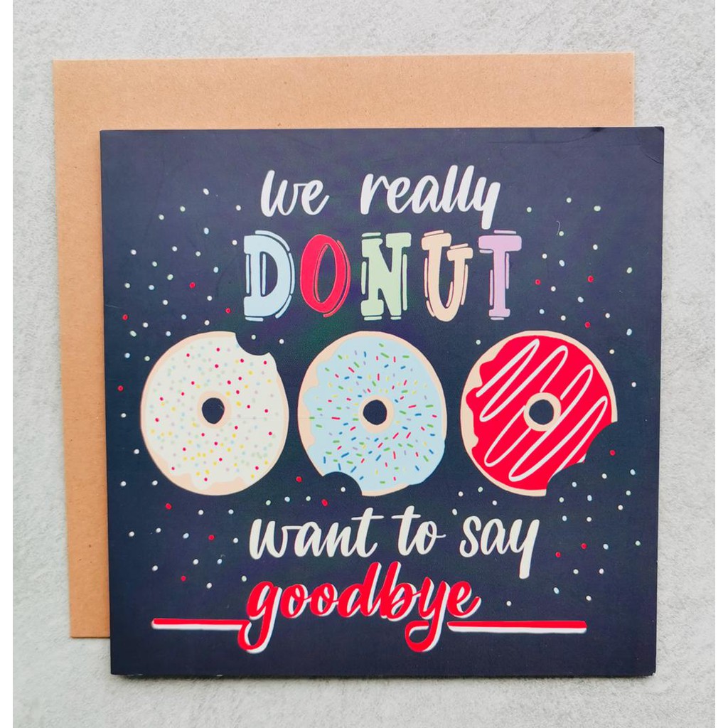 Emma5 Artisan Greeting Cards - Donut Goodbye | Shopee Malaysia