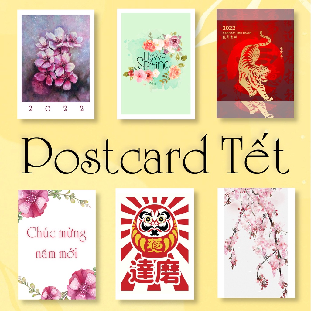 [N-diy] Postcard card CNY (free shop logo tag upon request) | Shopee ...