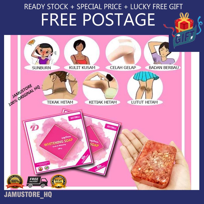 🔥Ready💯 SABUN LADY DREAM HILANGKAN DAKI WHITENING SOAP ORIGINAL HQ ...