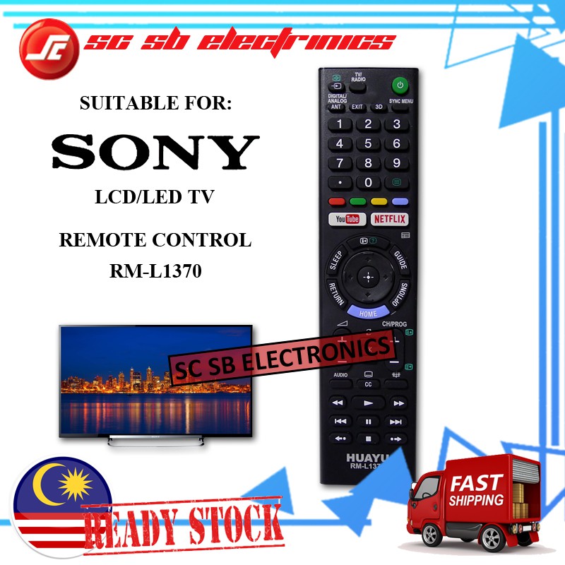 SONY LCD/LED TV REMOTE CONTROL HUAYU RM-L1370 | Shopee Malaysia