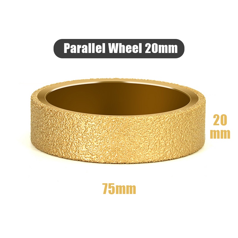 20mm Bore 75mm Dry Vacuum Brazed Diamond Grinding Parallel Wheel Demi ...
