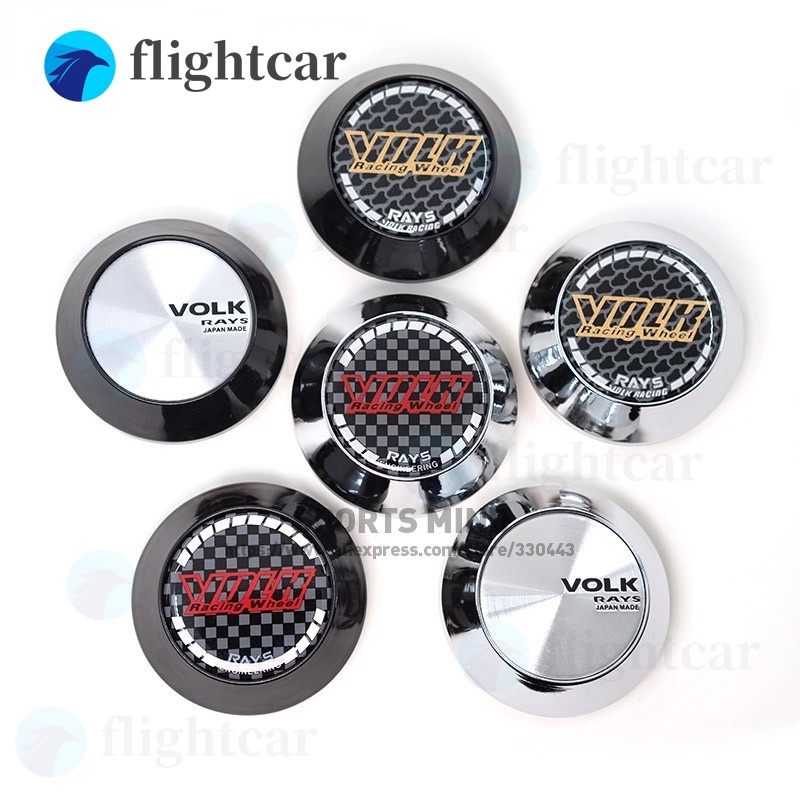 （FT）4PCS/lot 65MM Car Wheel Center Caps for VOLK RAYS JAPAN VOLK RACING ...