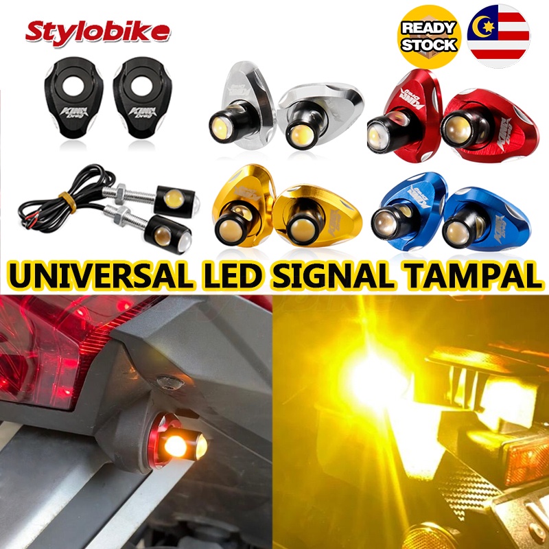 King Drag Signal Lampu LED Mini Signal Light Alloy Turn Lamp Indicator ...