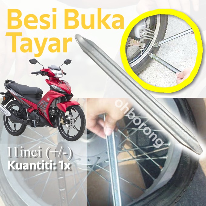 [SALE] 1x Besi Buka Tayar Motor Tire Tyre Lever Tyre Opener Repair Tool ...