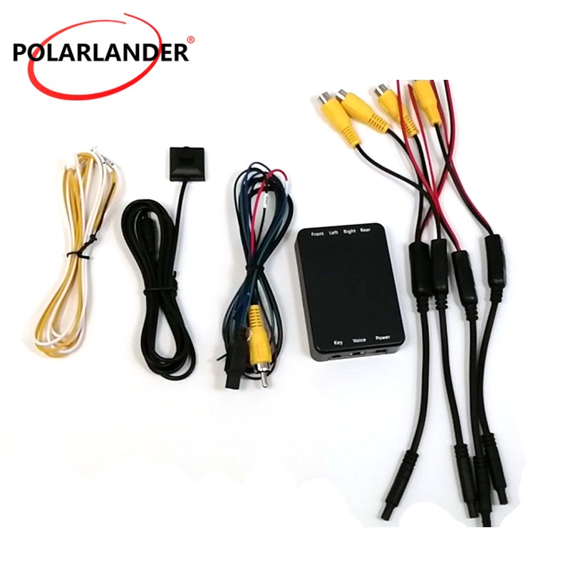 360 View Car Camera Control Box 4 Way Cameras Switch System for Rear ...