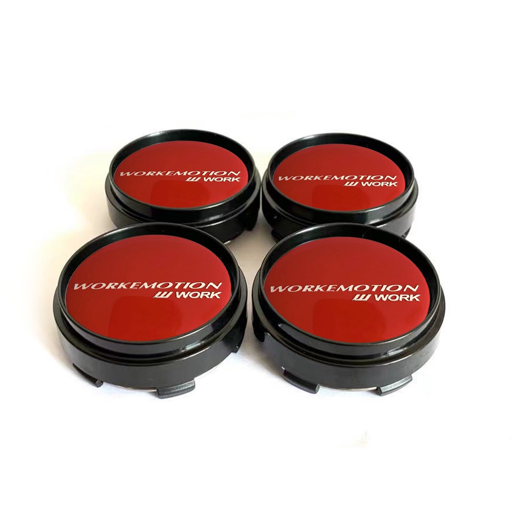4pc 66mm WORK center caps Work EMOTION hub cover VS WORK rim cap Silver ...