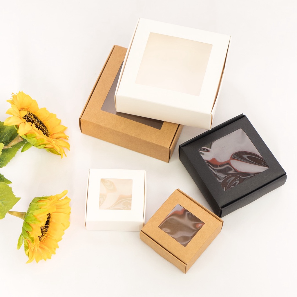 Square Window Gift Box / Kraft Paper Window Box /Surprise Gift Box ...