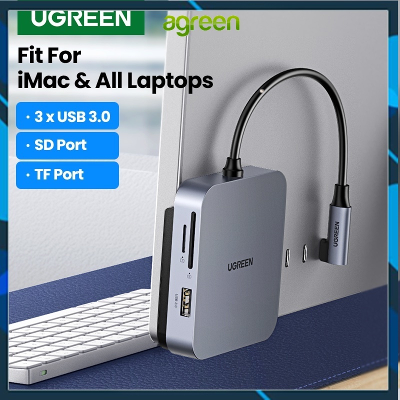 Agreen USB C HUB to USB 3.0 5Gbps TF/SD Card 104MB/s compatible for ...