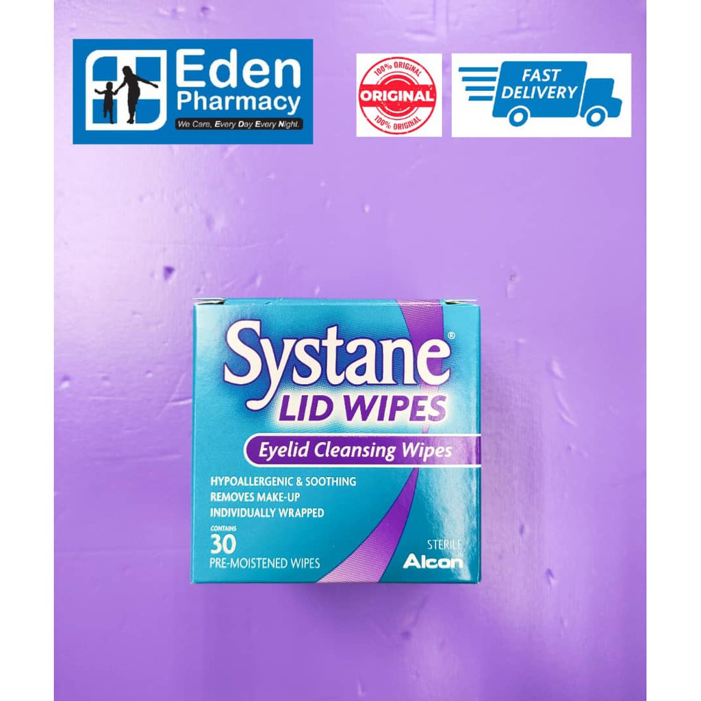 Alcon Systane Lid Wipes, Systane Eyelid Cleansing Wipes ( 30's ...