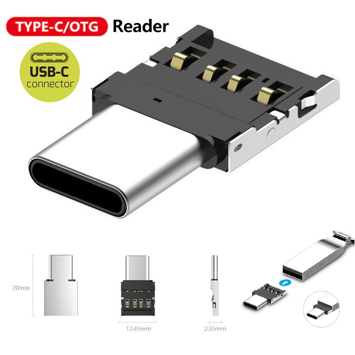Type C / Micro USB To USB OTG Converter For Tab Phone PC Laptop To Use ...