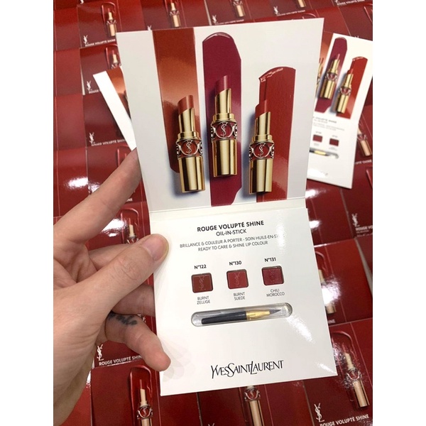 (Sample) Set of 3 super beautiful Lipsticks YSL Rouge Volupte Shine Oil ...