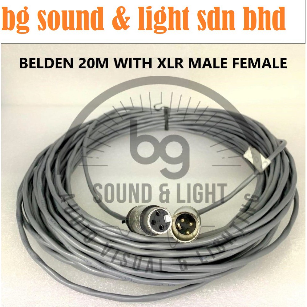 belden 20meter xlr male to xlr female signal cable | Shopee Malaysia